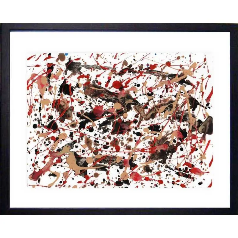 Cuadro Abstracto Estilo Pollock: Arte Moderno para tu Hogar Impreso Dm ...